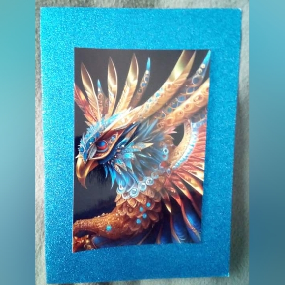 Design | The Phoenix Head Portrait On Glitter Frame | Poshmark